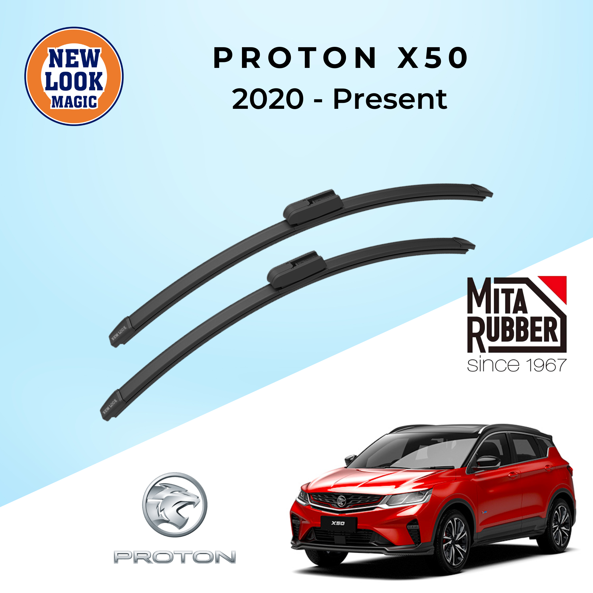New Look Magic Coating Wiper Blades for Proton X50 2020 - Present – New ...